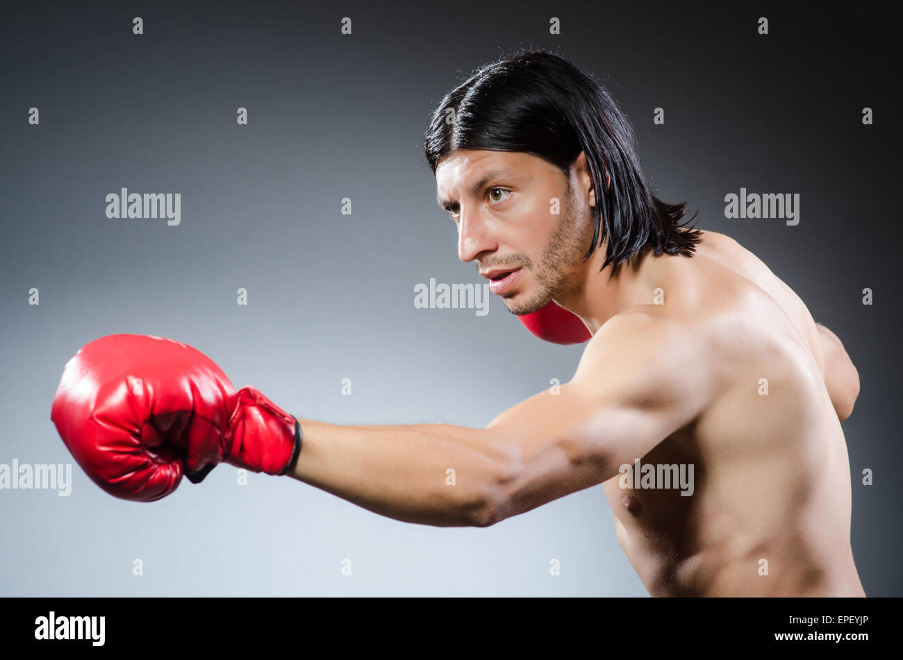 Martial arts fighter at the training Stock Photo - Alamy