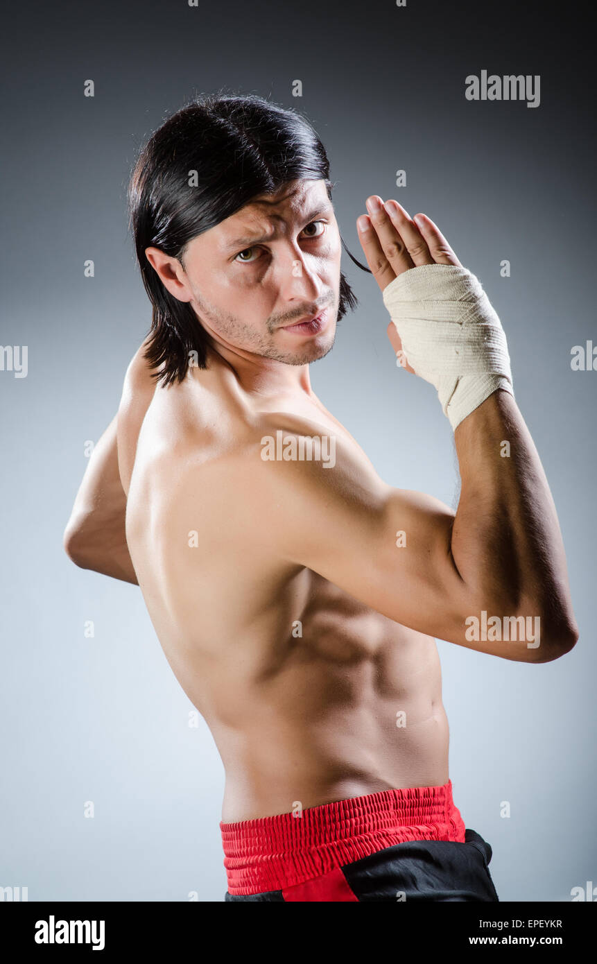 Ripped martial arts expert at training Stock Photo - Alamy