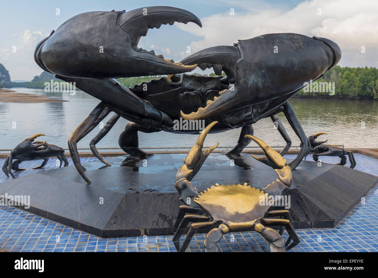 Crab sculpture in Krabi Town, Thailand, Asia Stock Photo - Alamy