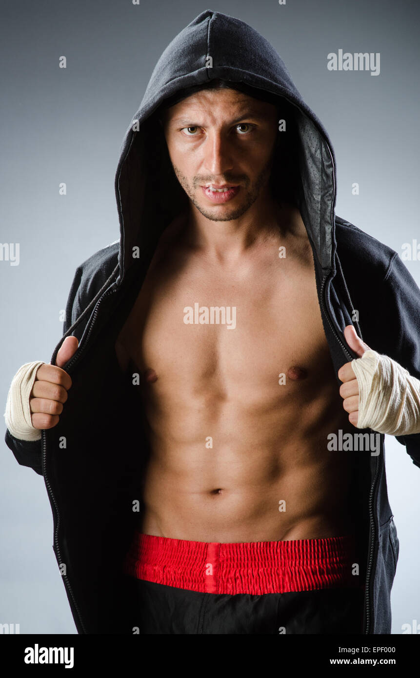 Martial arts fighter at the training Stock Photo - Alamy