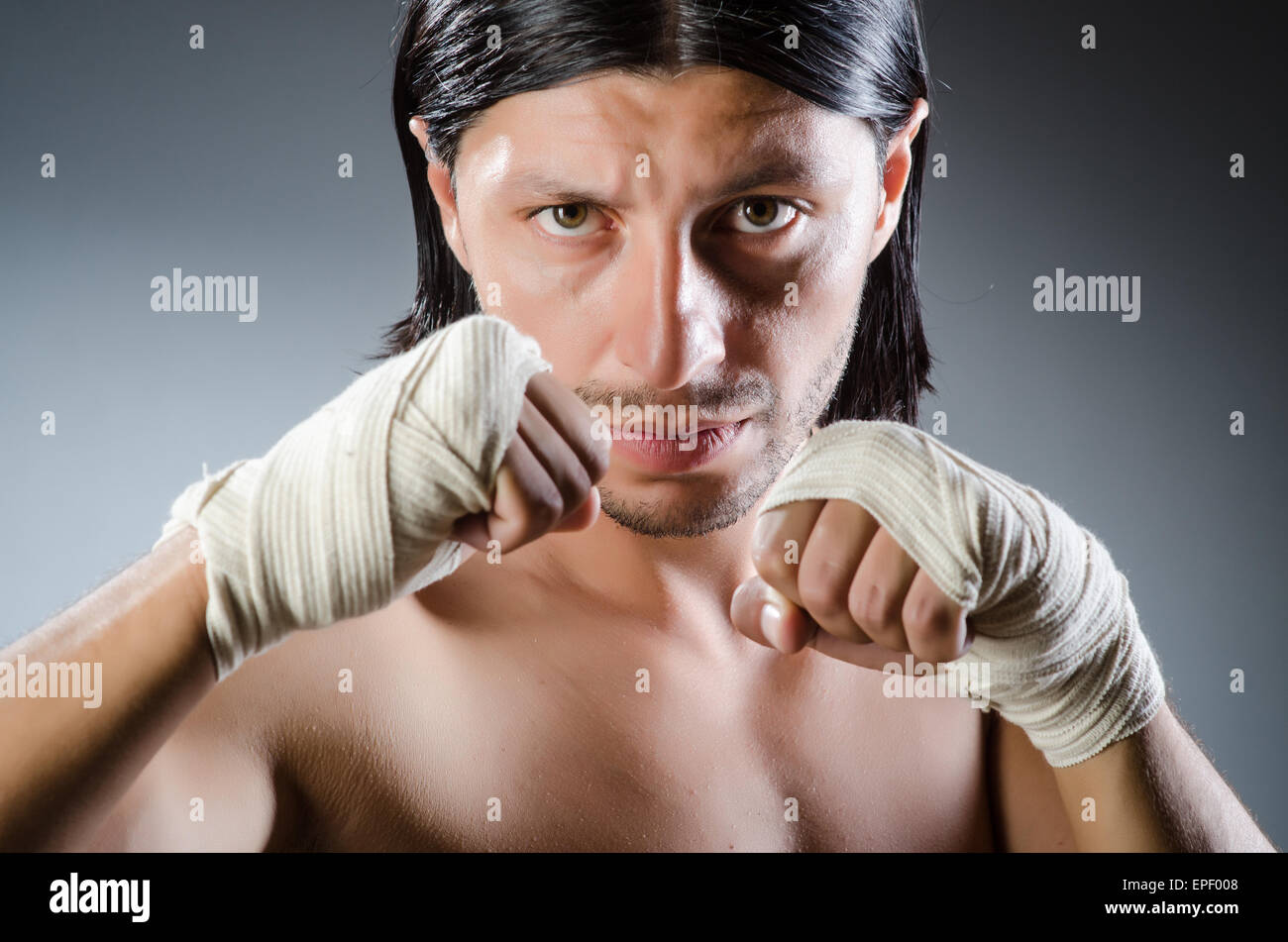 Ripped martial arts expert at training Stock Photo - Alamy