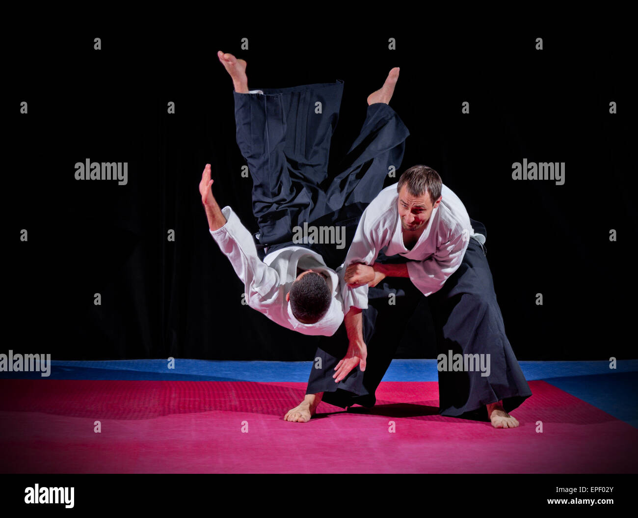 Male fighters in black hi-res stock photography and images - Alamy