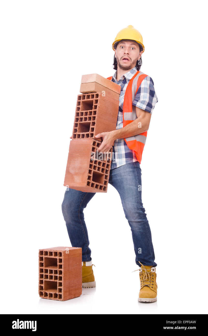 Builder crack brick wall Cut Out Stock Images & Pictures - Alamy