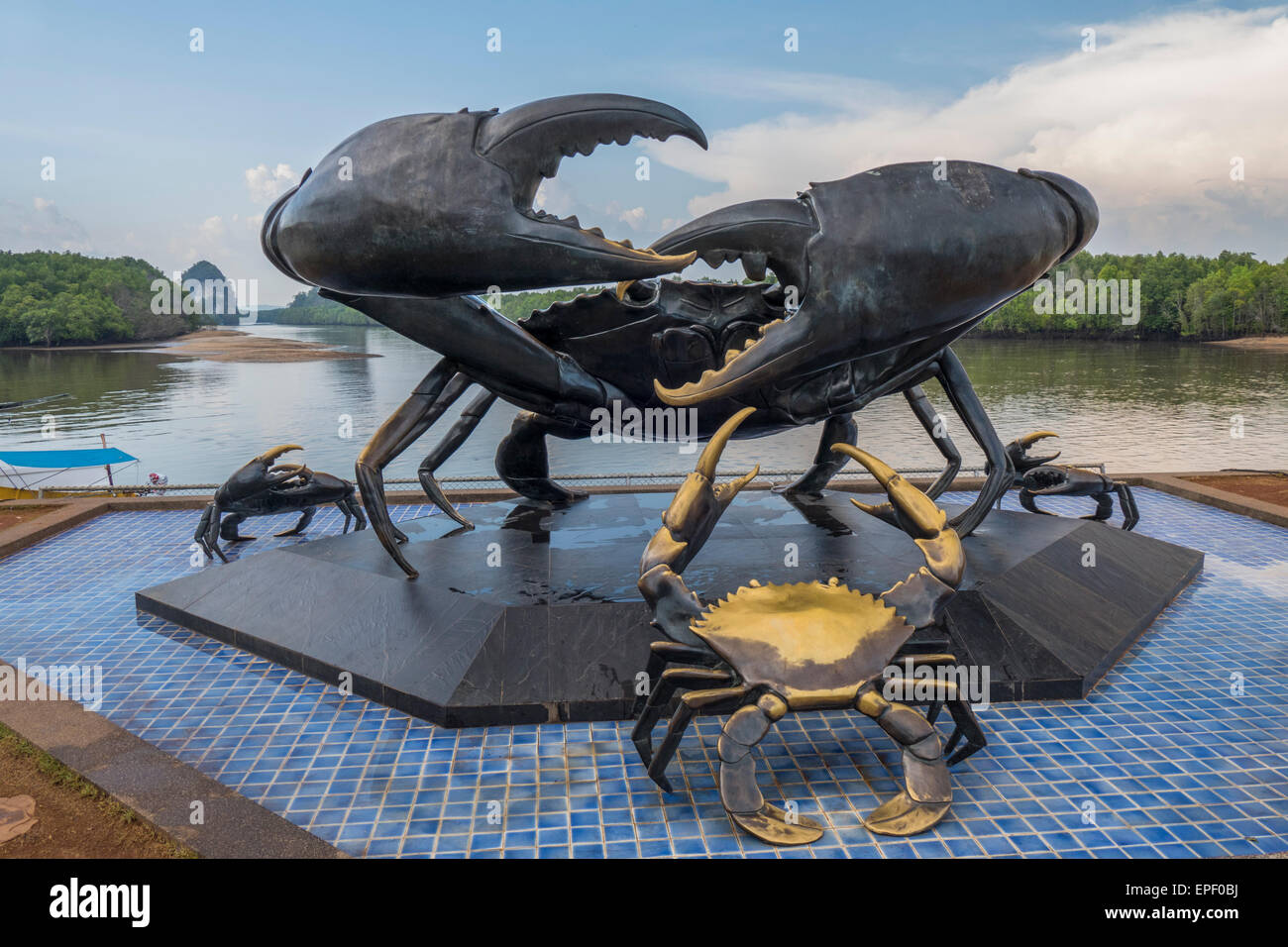 Crab sculpture in Krabi Town, Thailand, Asia Stock Photo - Alamy