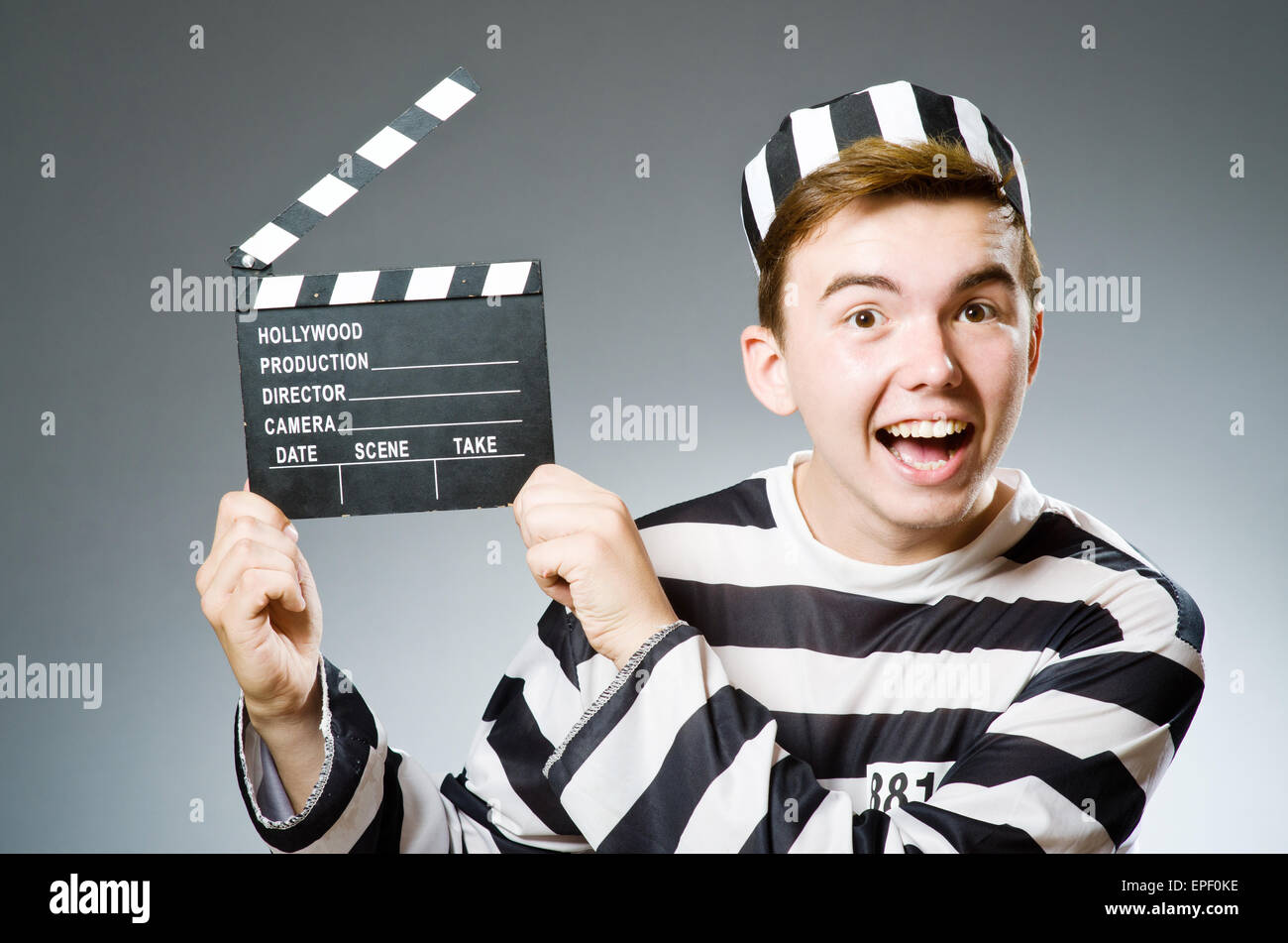 Funny prison inmate in concept Stock Photo - Alamy