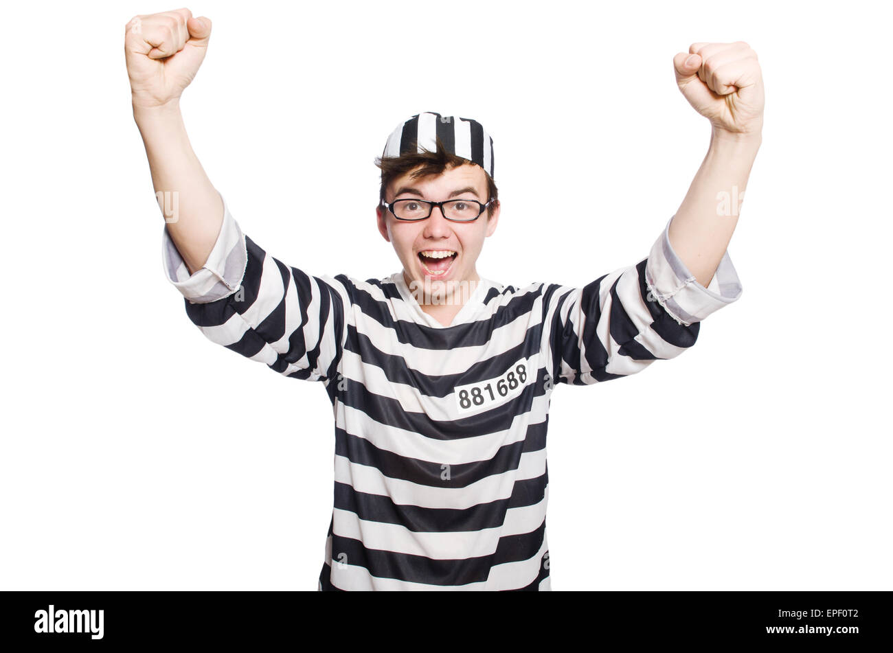 Funny prison inmate in concept Stock Photo - Alamy