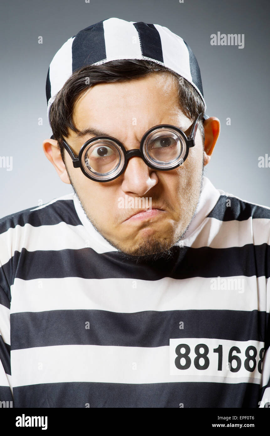 Funny prison inmate in concept Stock Photo - Alamy