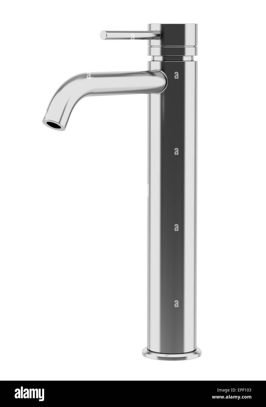 modern chrome faucet isolated on white background Stock Photo - Alamy