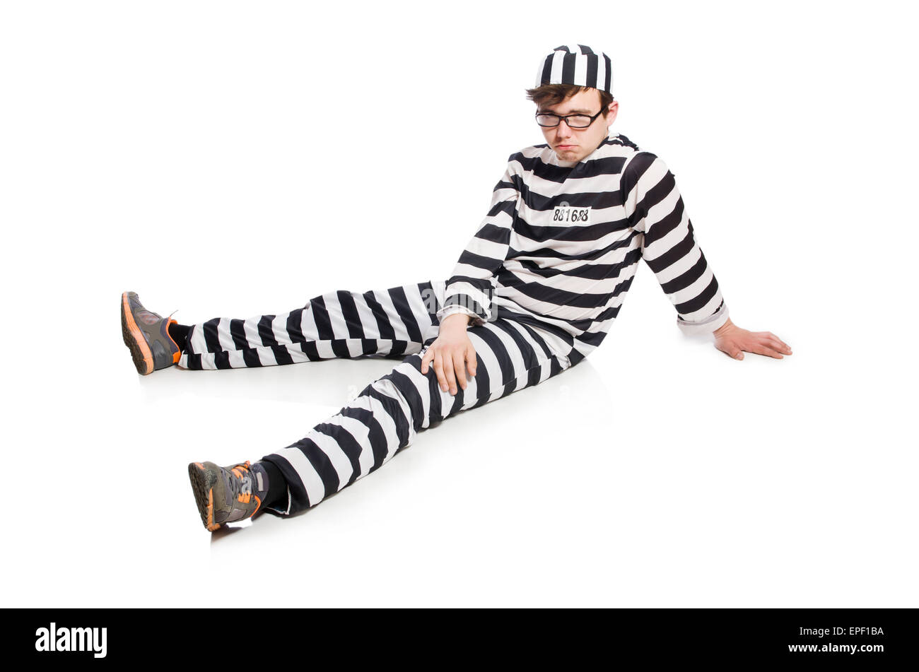Funny prison inmate in concept Stock Photo - Alamy