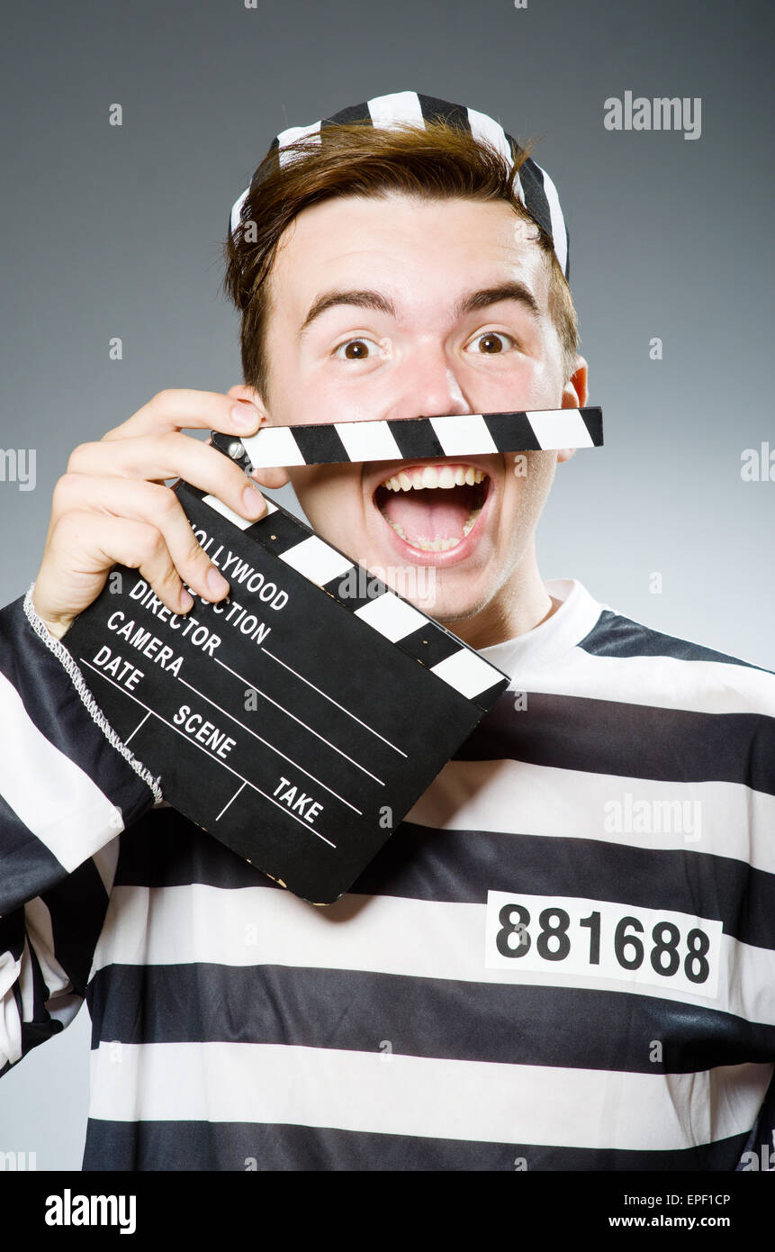 Funny prison inmate in concept Stock Photo - Alamy