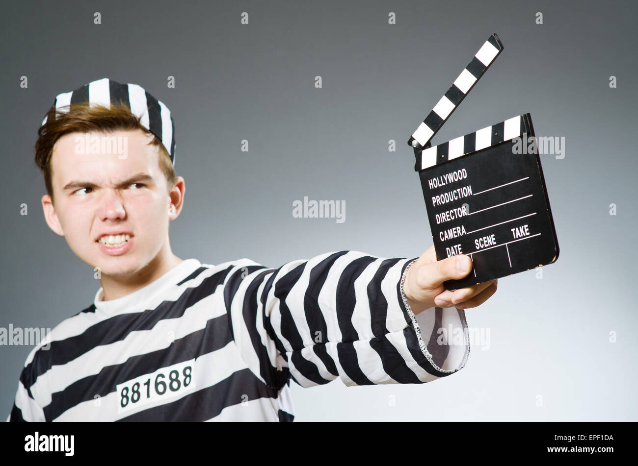 Funny prison inmate in concept Stock Photo - Alamy