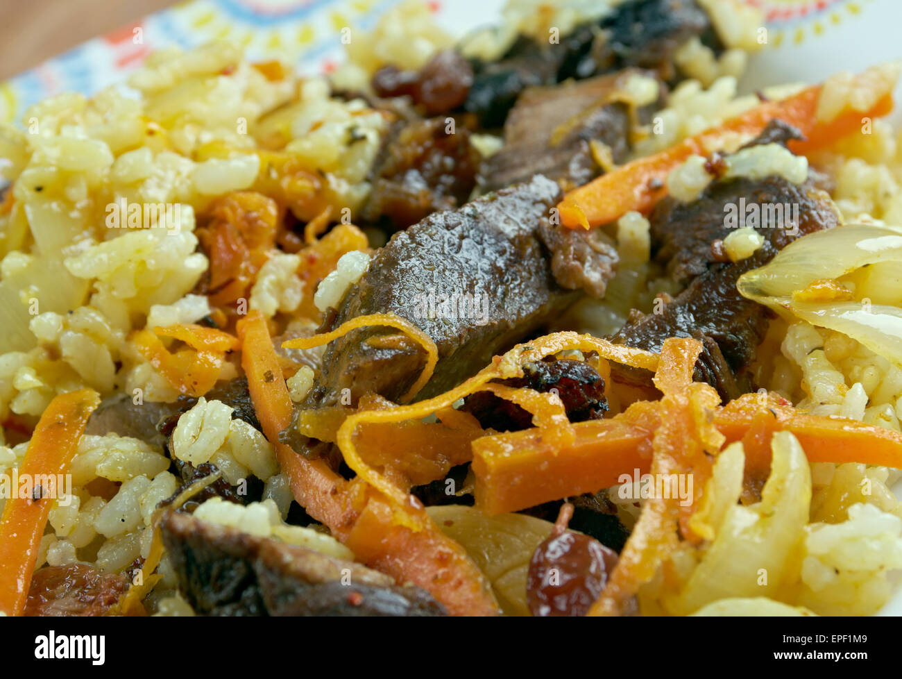 Kabuli Palaw - Afghan rice kabuli pulao Stock Photo - Alamy