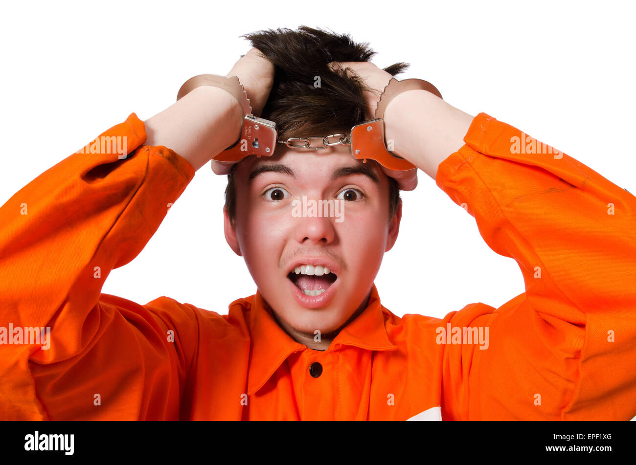 Funny prison inmate in concept Stock Photo - Alamy