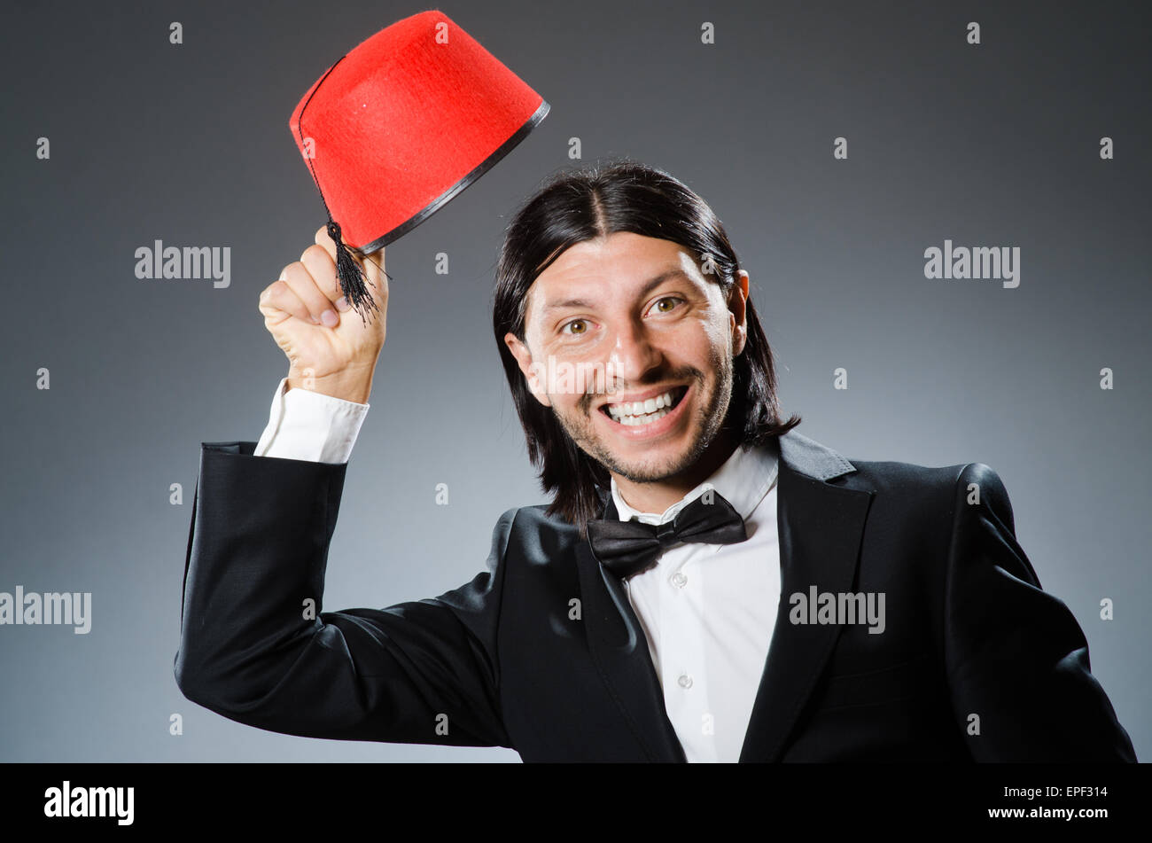 Man in traditional turkish hat and dress Stock Photo - Alamy