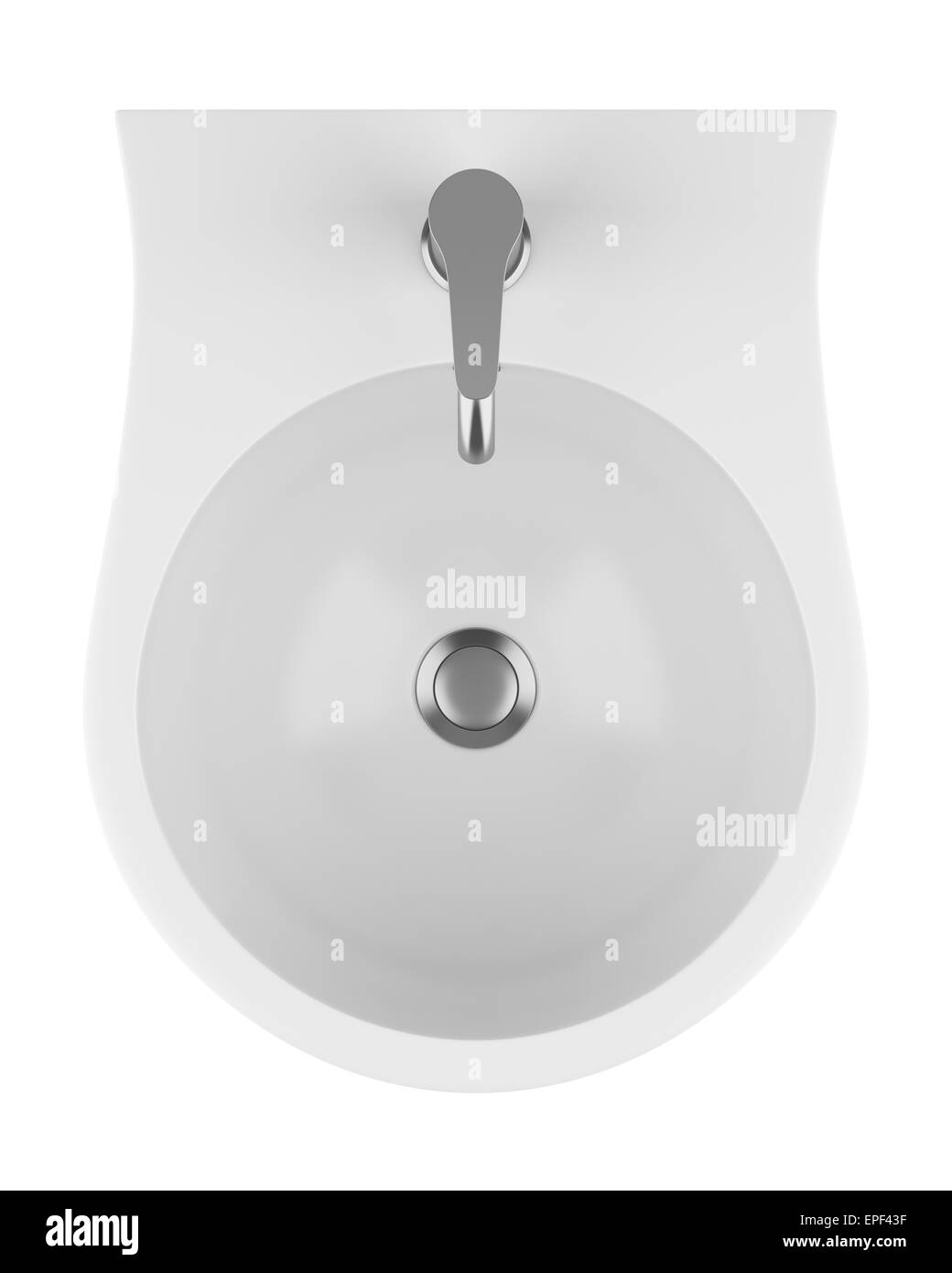 top view of ceramic bidet isolated on white Stock Photo - Alamy