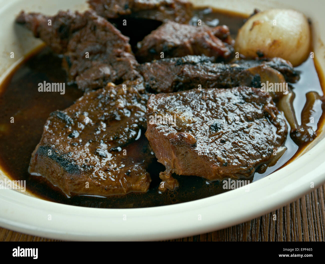 Sudderlapjes - Dutch braised beef steak Stock Photo - Alamy