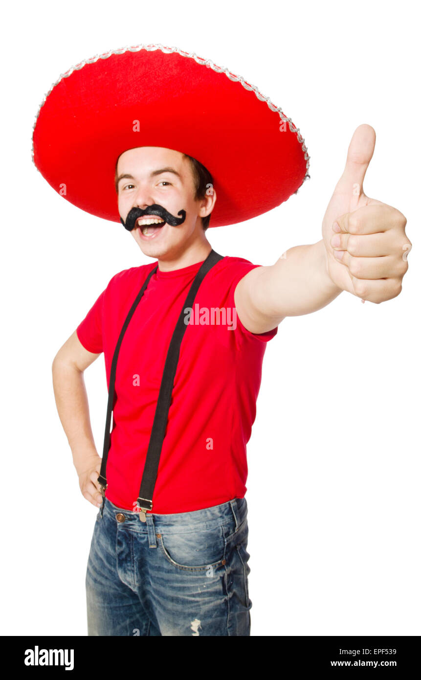 Funny mexican isolated on the white Stock Photo - Alamy