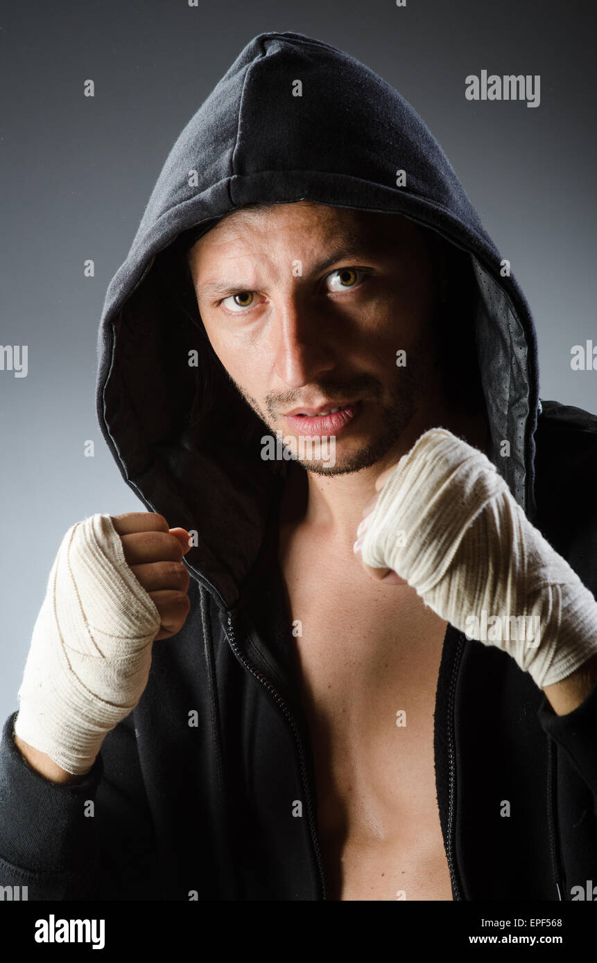 Martial arts fighter at the training Stock Photo - Alamy