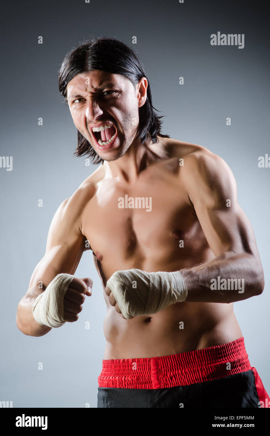 Ripped martial arts expert at training Stock Photo - Alamy