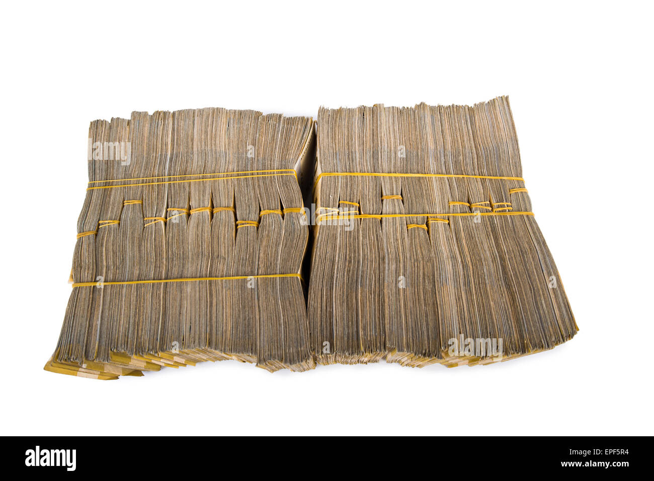 Stack of money isolated on the white Stock Photo - Alamy