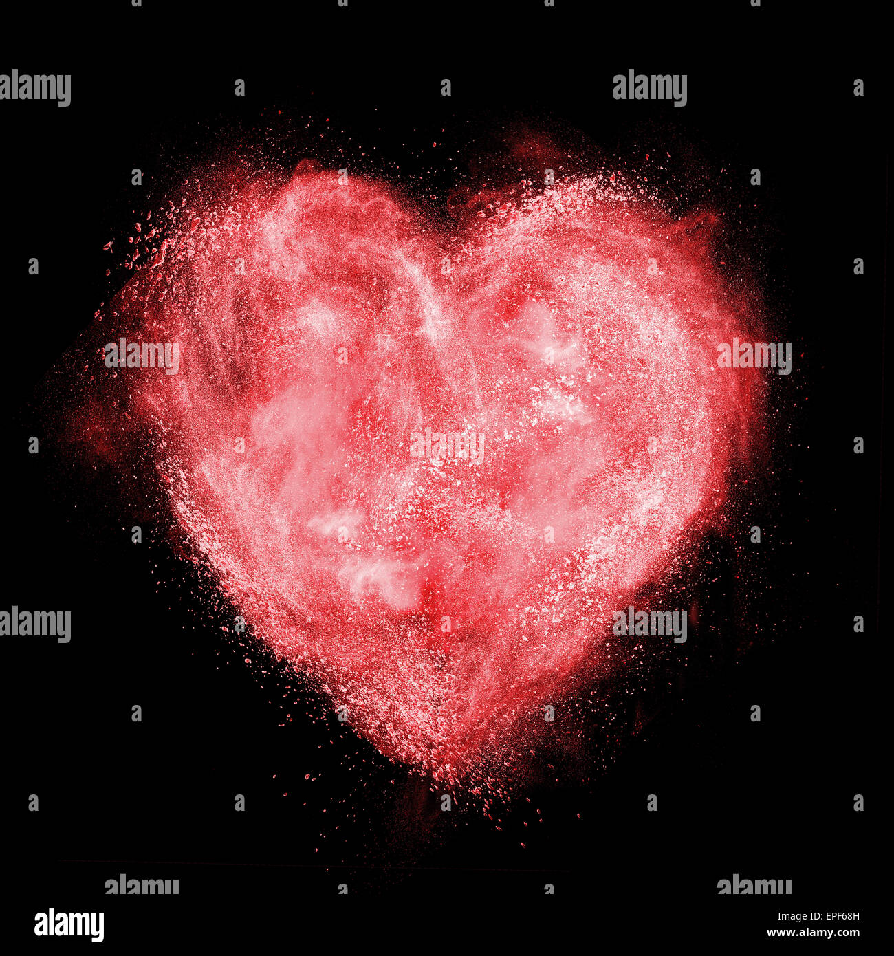 Heart made of powder explosion hi-res stock photography and images - Alamy