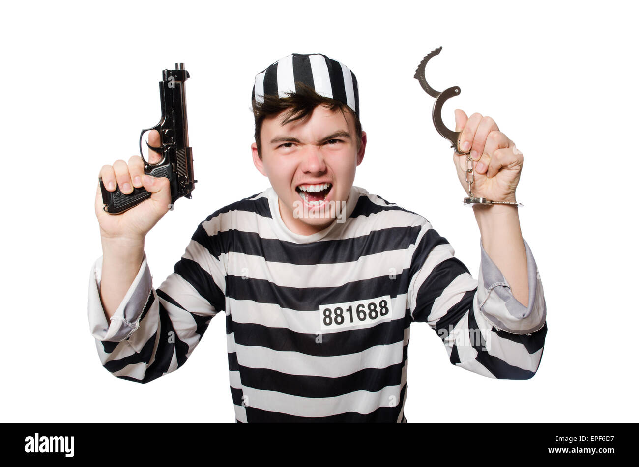 Funny prison inmate in concept Stock Photo - Alamy