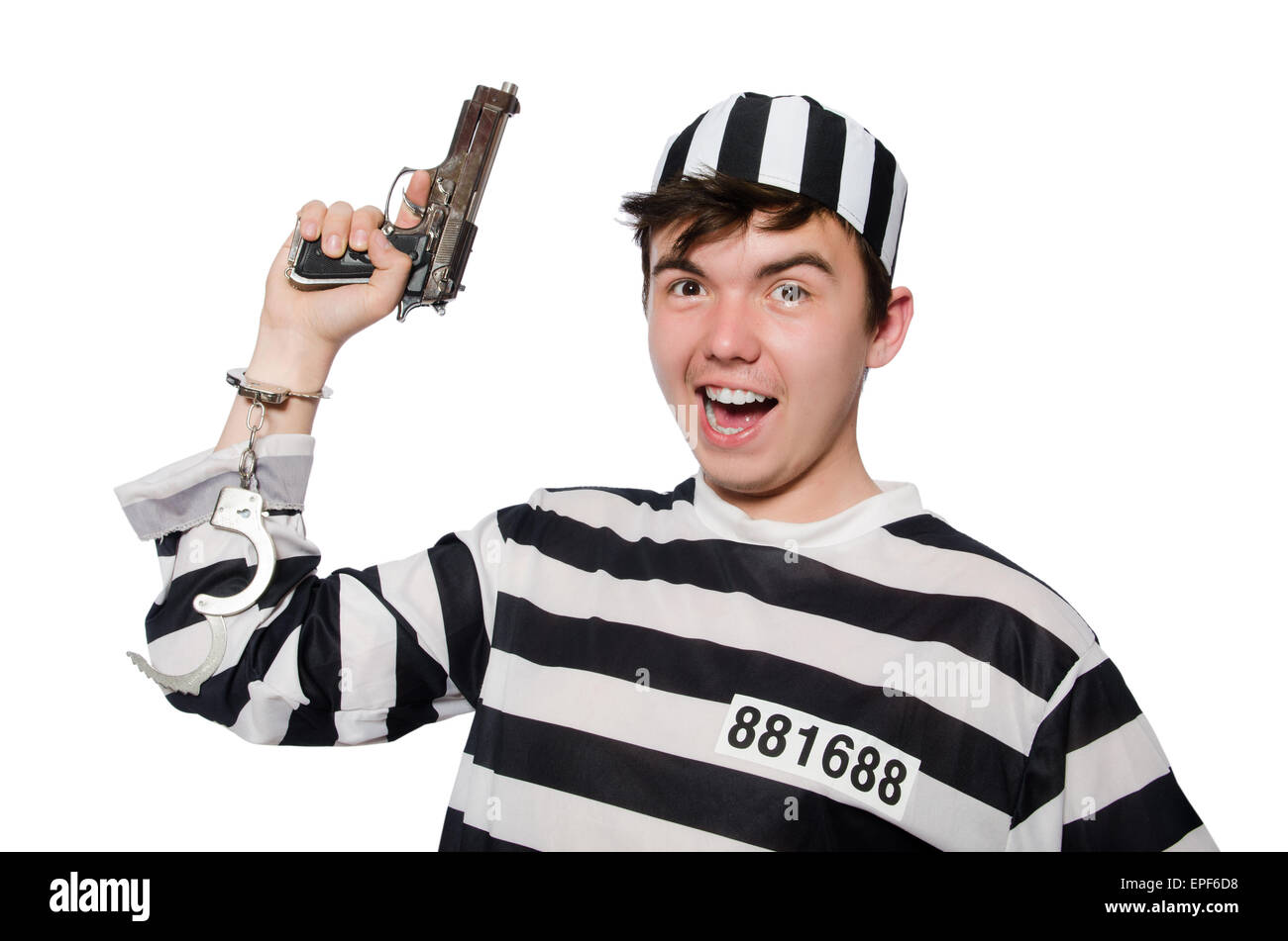 Funny prison inmate in concept Stock Photo - Alamy