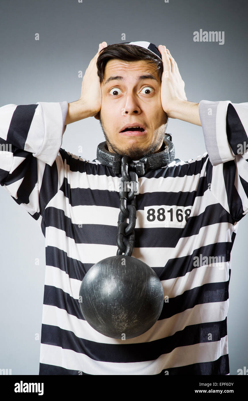 Funny prison inmate in concept Stock Photo - Alamy