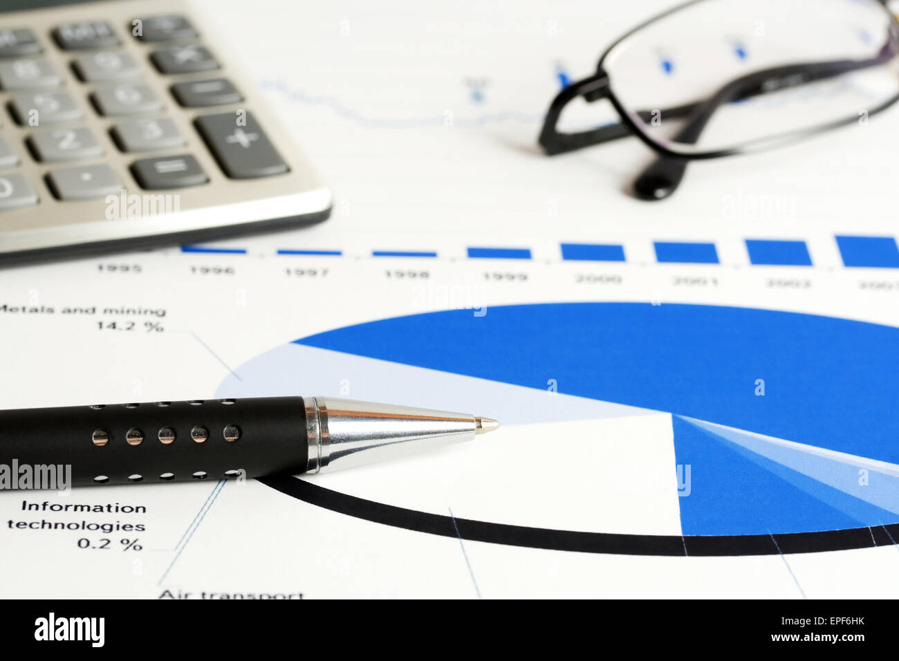 Financial accounting stock market graphs and chart Stock Photo - Alamy