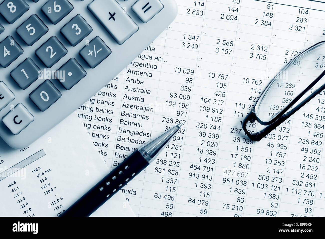 Financial accounting stock market graphs and chart Stock Photo - Alamy