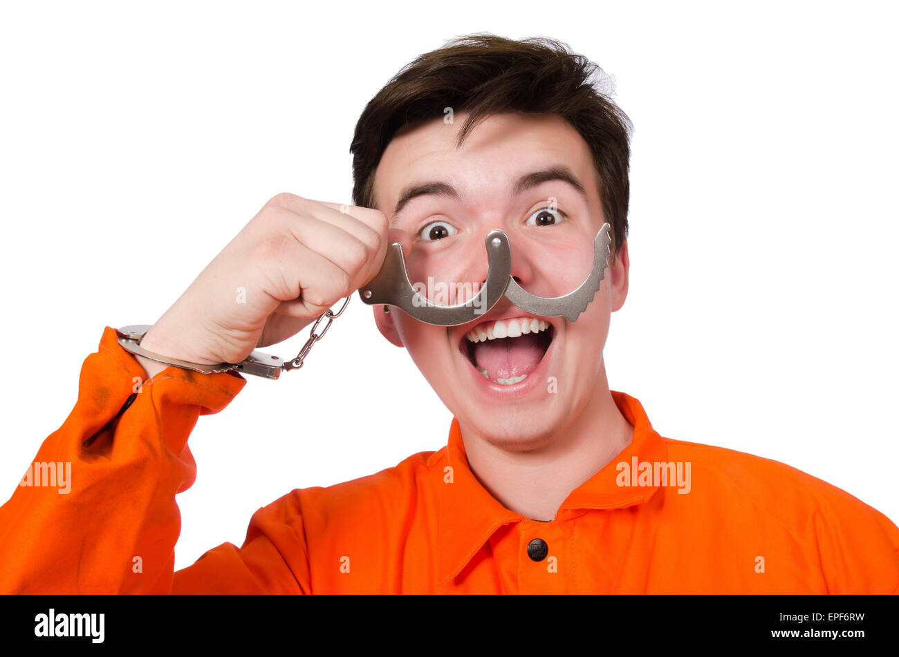 Funny prison inmate in concept Stock Photo - Alamy