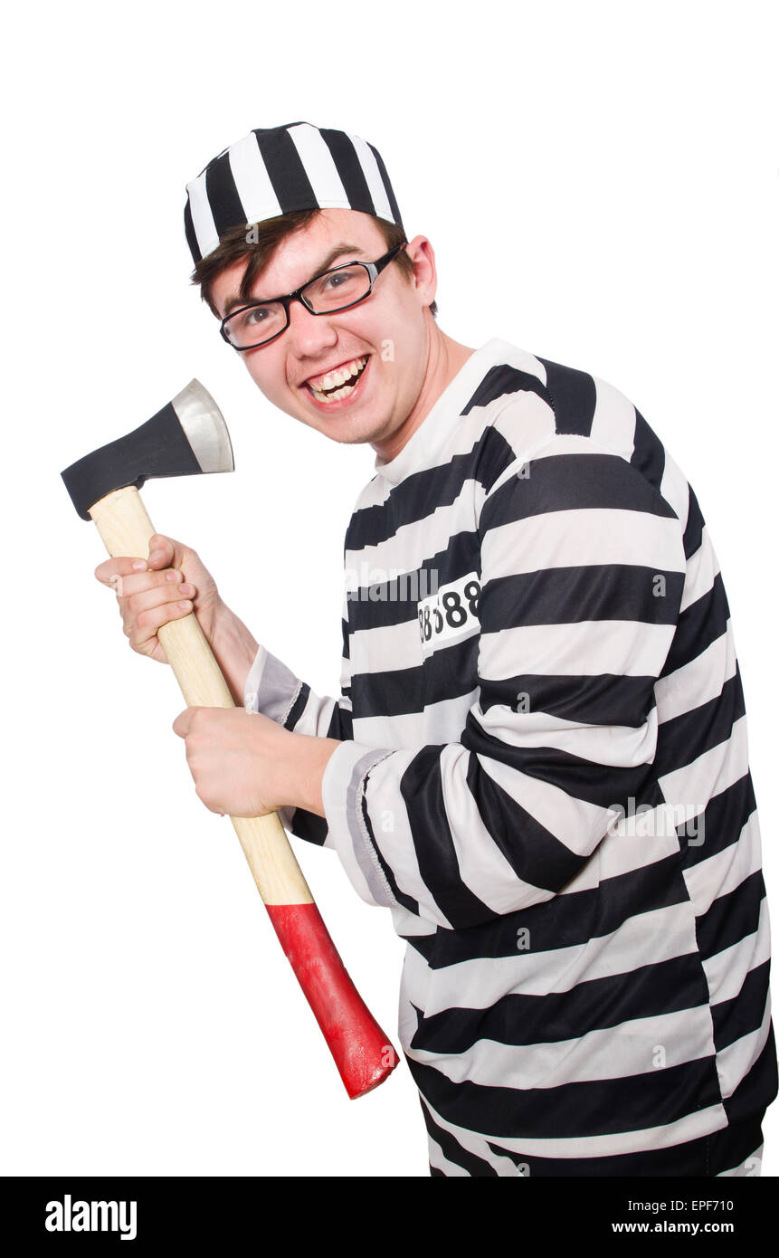 Funny prison inmate in concept Stock Photo - Alamy