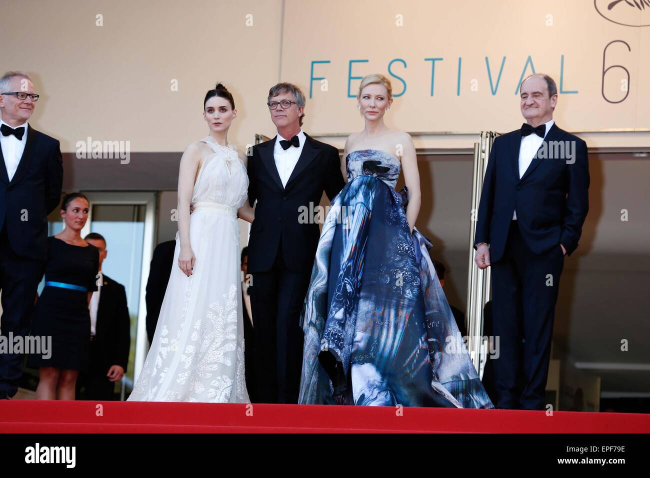 Cannes, Ca, France. 17th May, 2015. (L-R) Rooney Mara, Todd Haynes ...