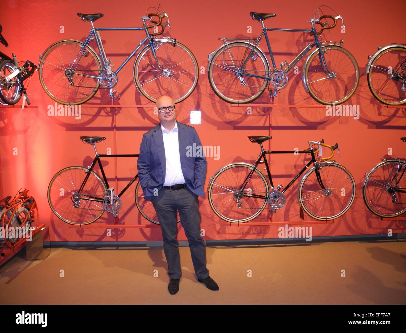 Vienna, Austria. 12th May, 2015. Collector Michael Embacher stands in ...
