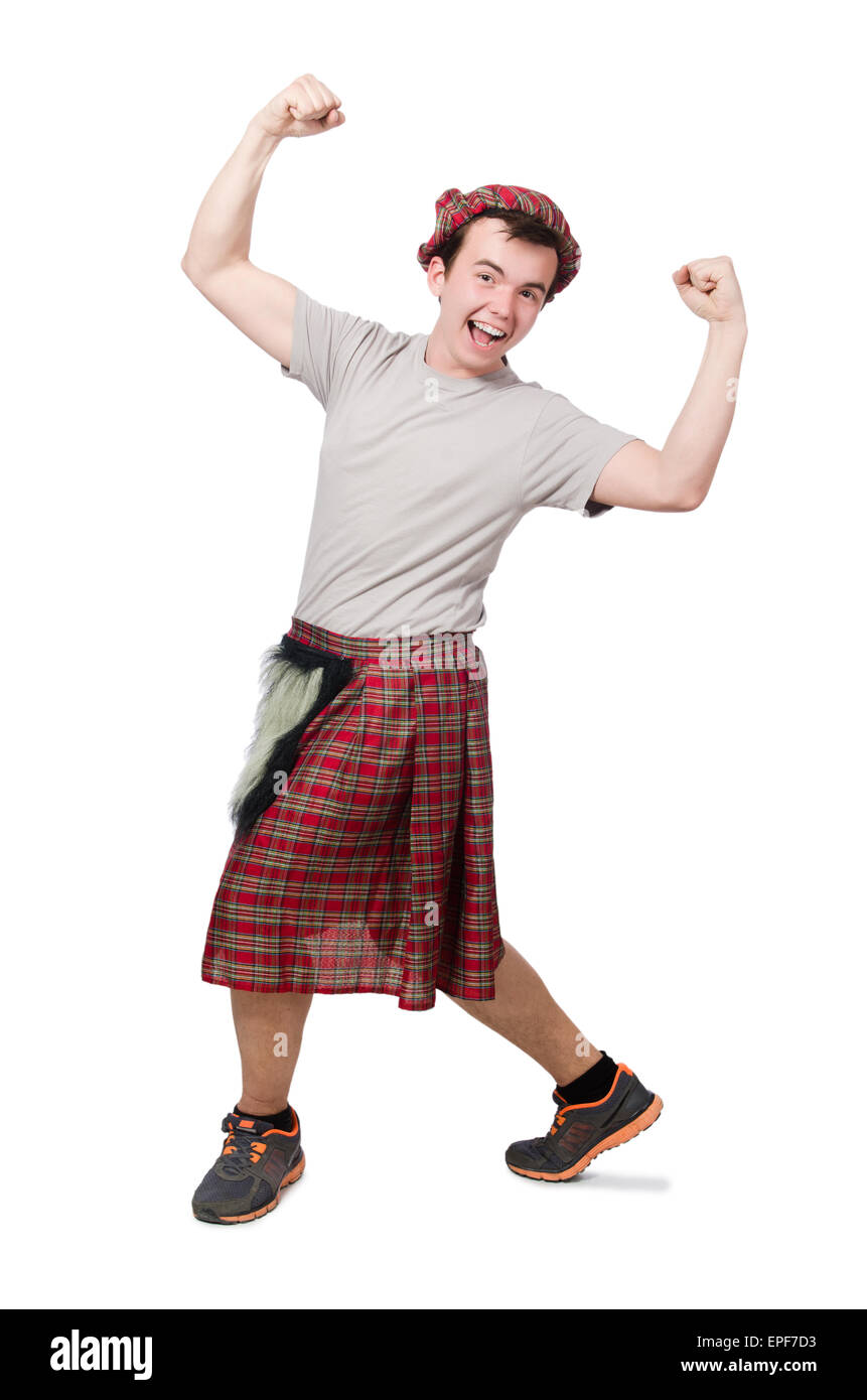Funny scotsman isolated on white Stock Photo - Alamy