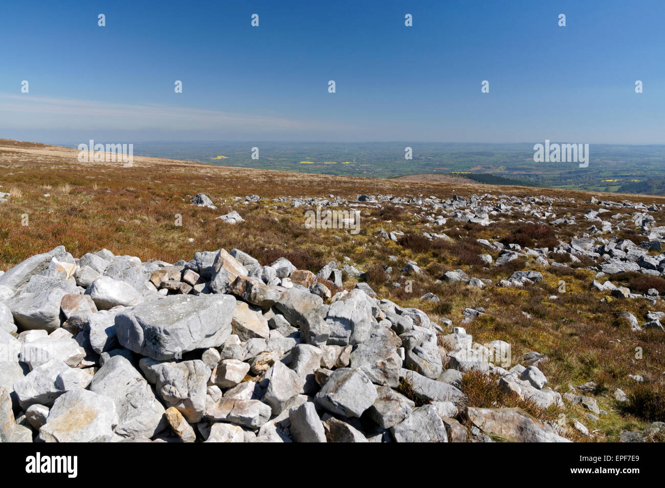 Countryside near Abergavenny, seen from the Blorenge Mountain ...