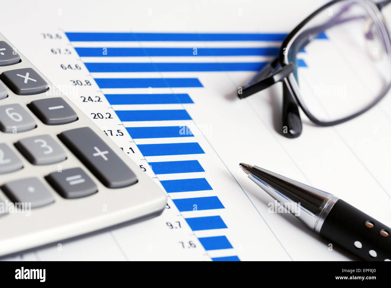 Financial accounting stock market graphs charts Stock Photo - Alamy