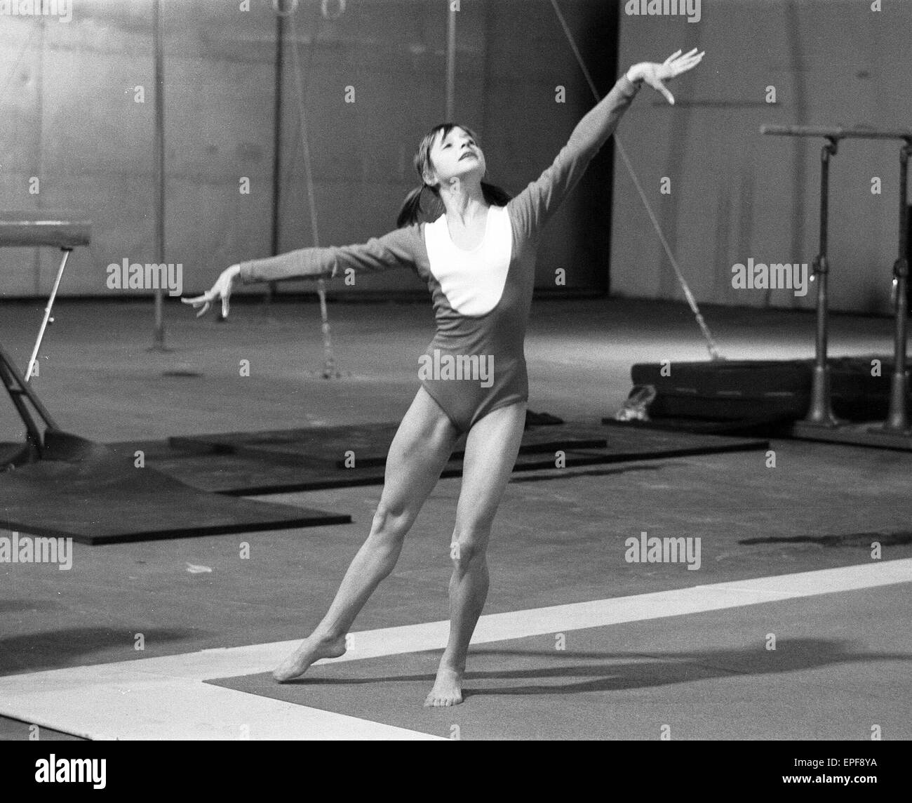 Olga Korbut, Olympic Gymnast, training with Soviet Union Gymnastics ...