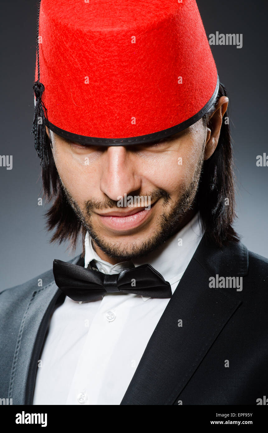 Man in traditional turkish hat and dress Stock Photo - Alamy