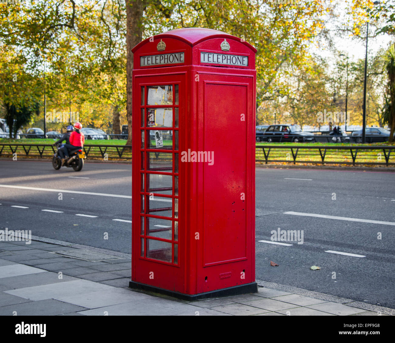Famous London booth on street Stock Photo - Alamy