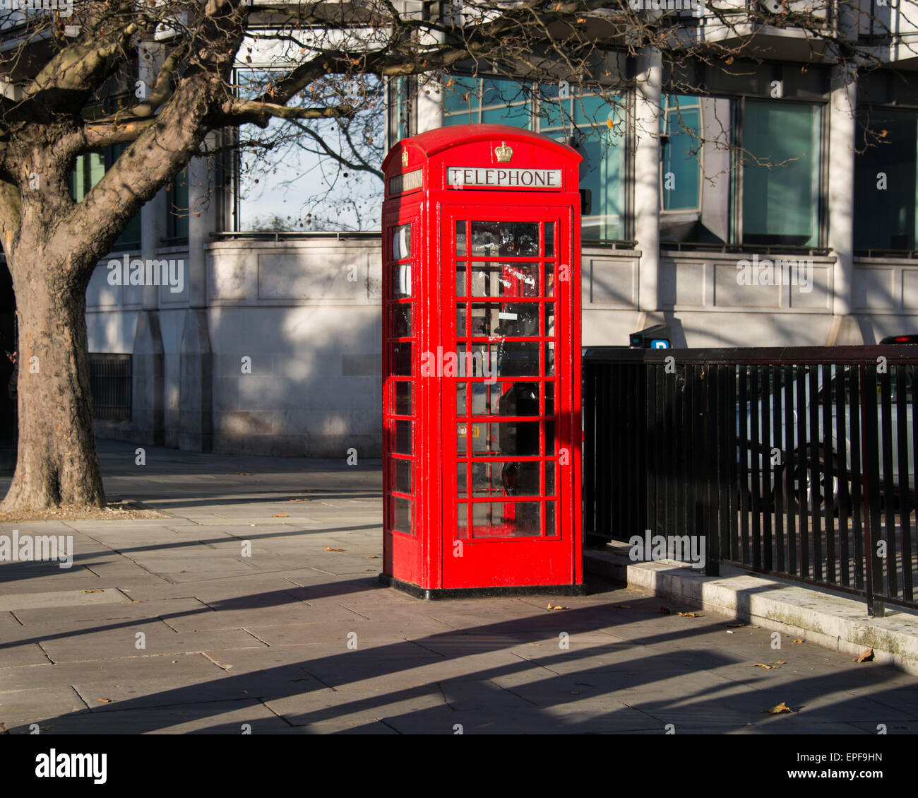 Famous London booth on street Stock Photo - Alamy