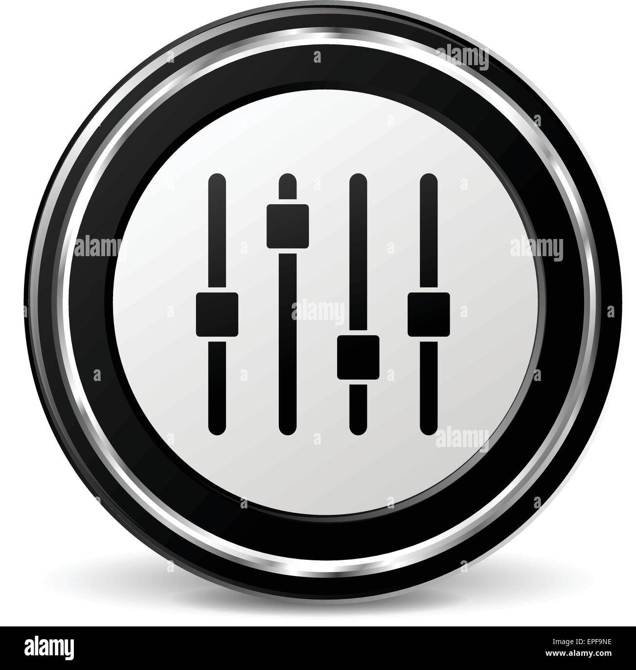 illustration of adjustment black and silver icon Stock Vector Image ...