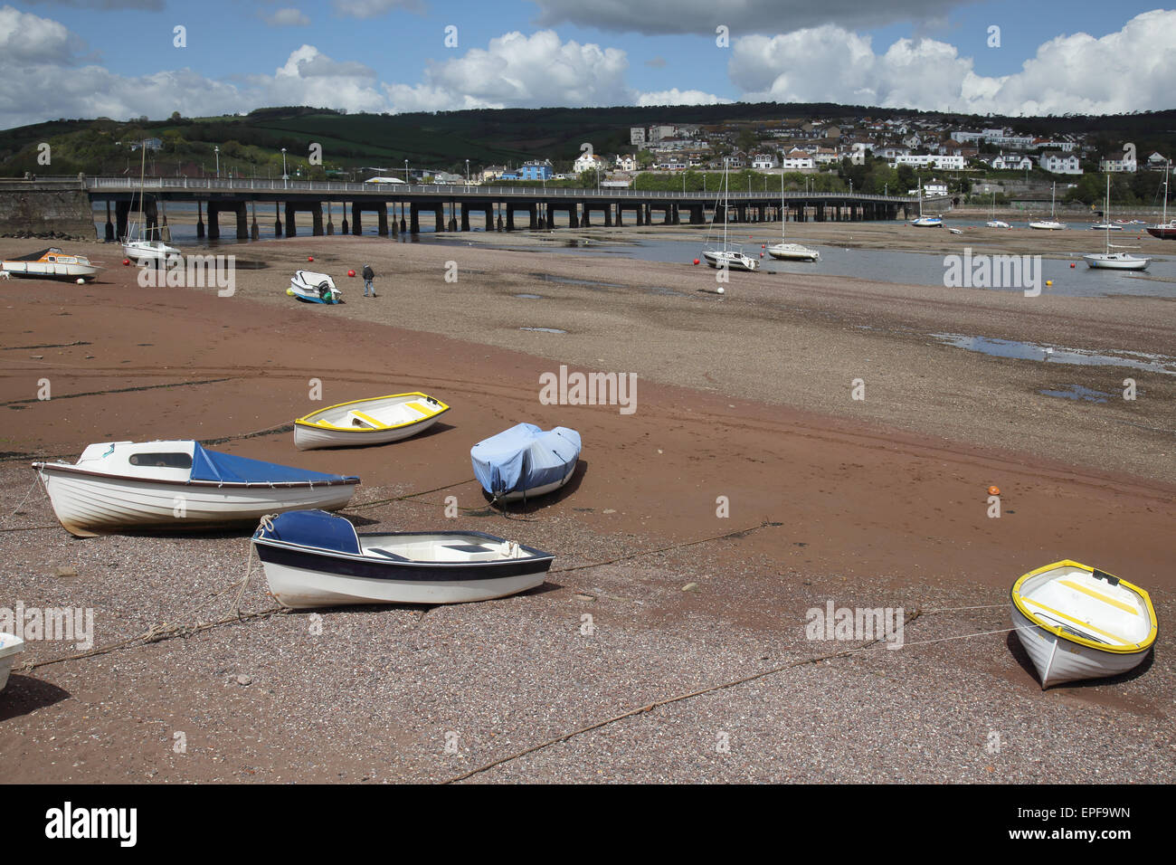 shaldon bridge to teignmouth over the river teign on the south devon ...