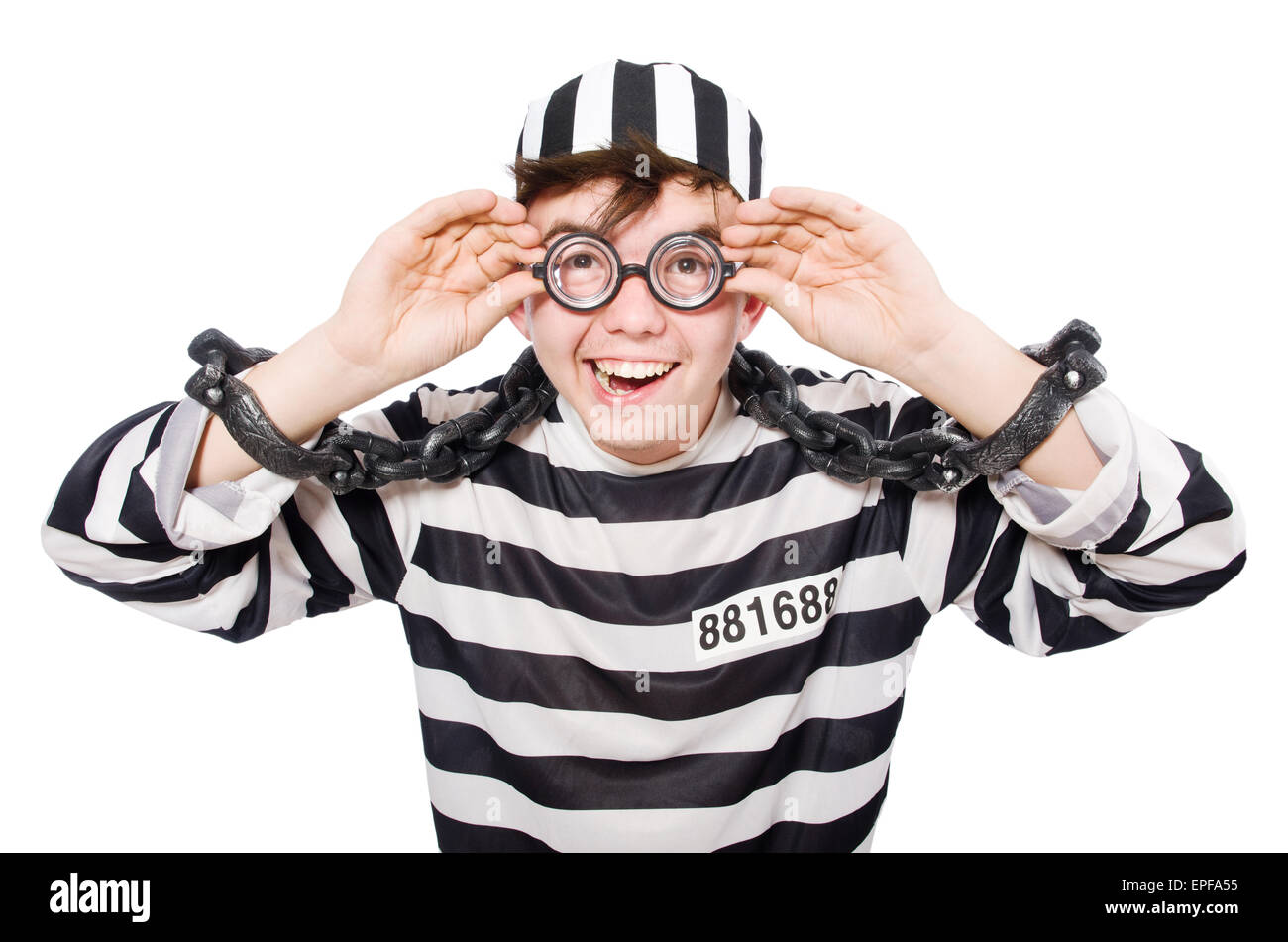 Funny prison inmate in concept Stock Photo - Alamy