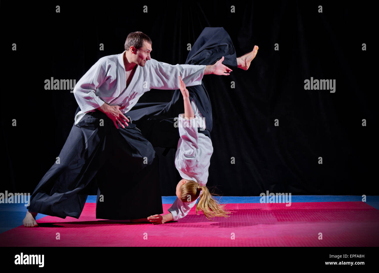 Man woman fighting aikido training hi-res stock photography and images ...