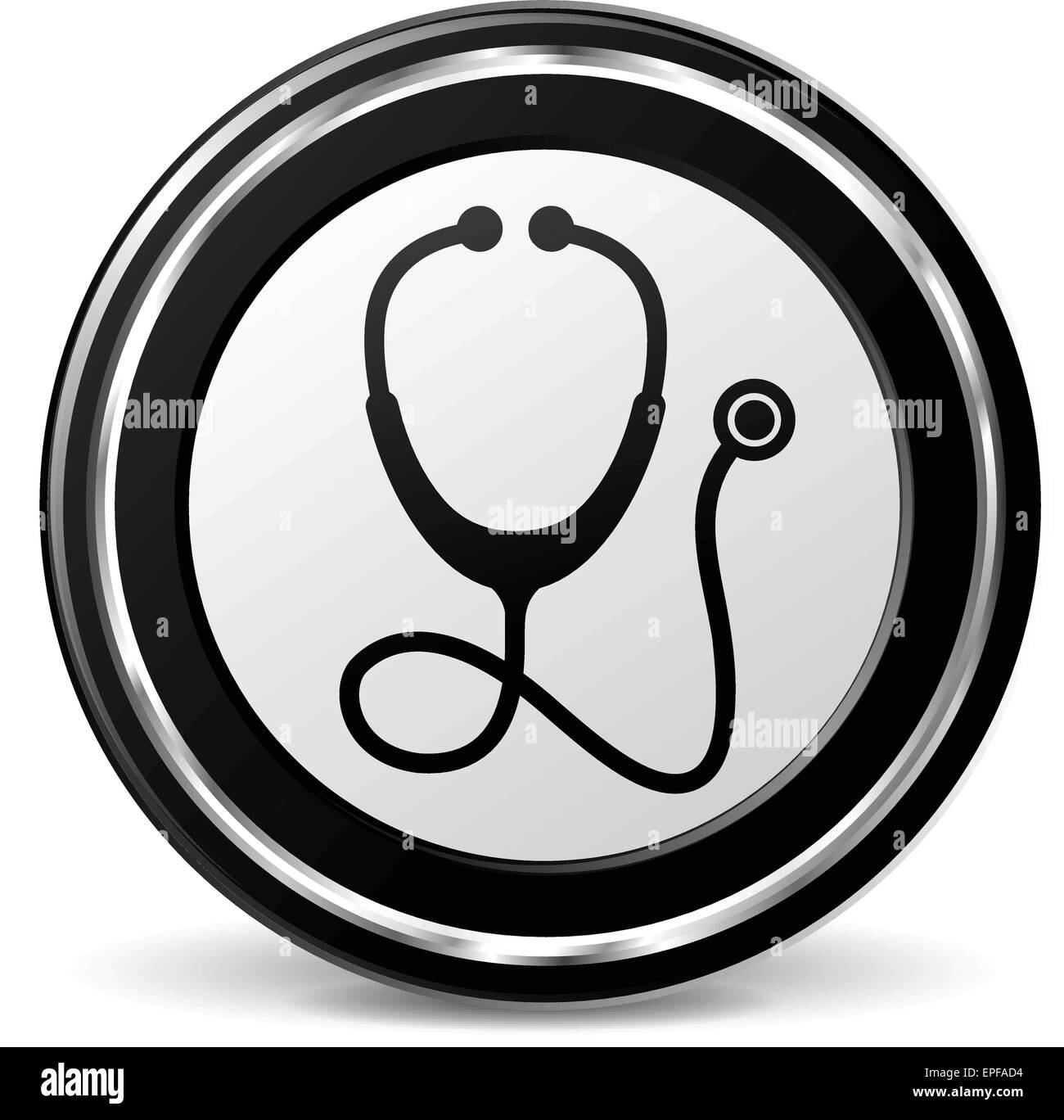 Silver stethoscope Stock Vector Images - Alamy