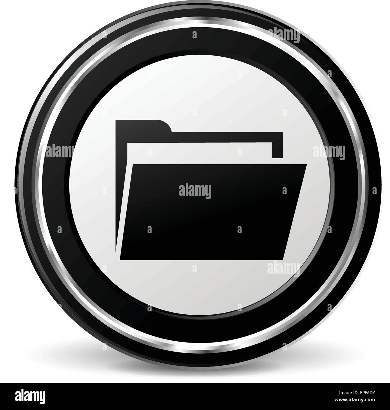 Black document folder icon isolated hi-res stock photography and images ...