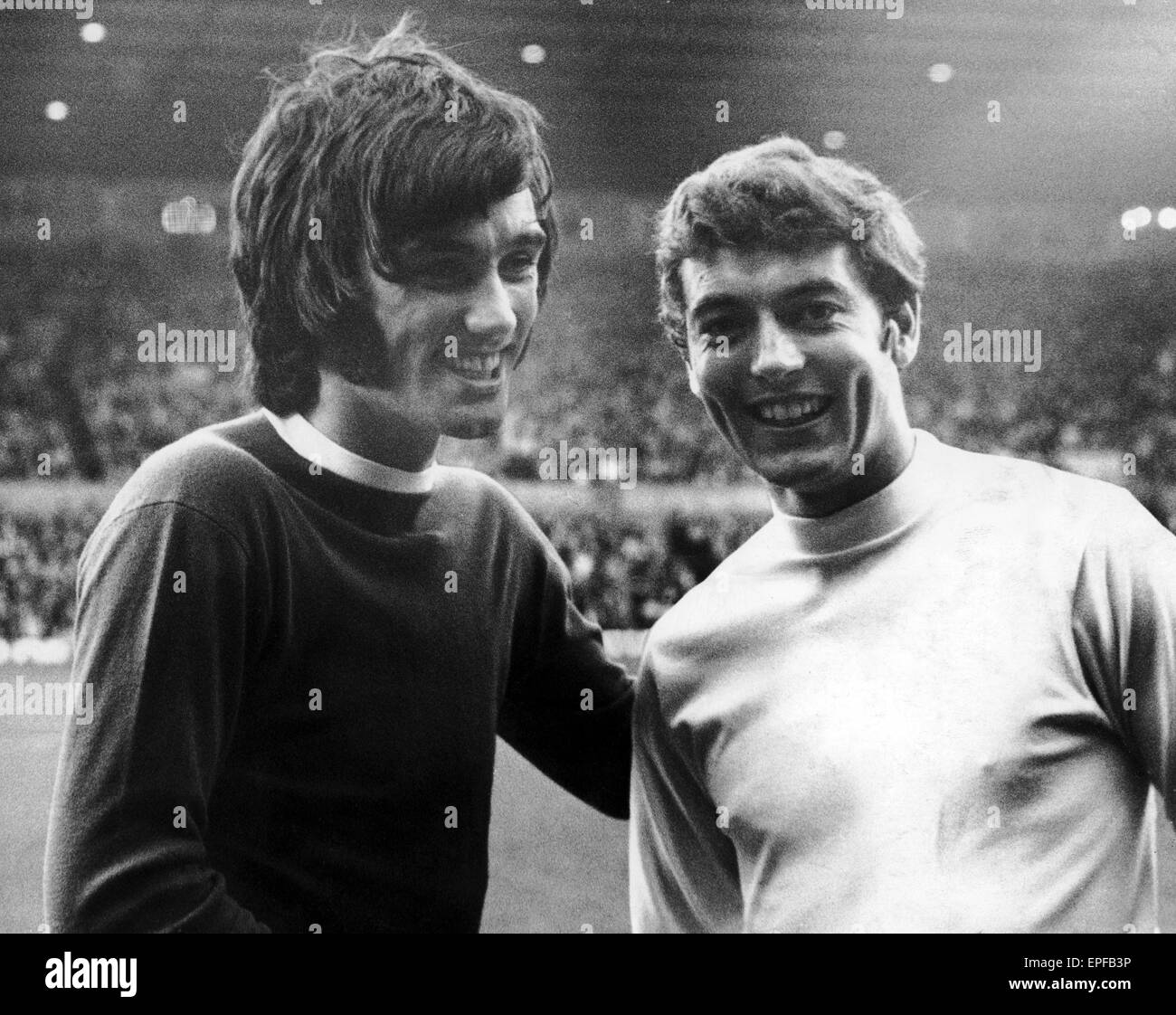 Manchester United footballer George Best with Middlesbrough winger Eric ...