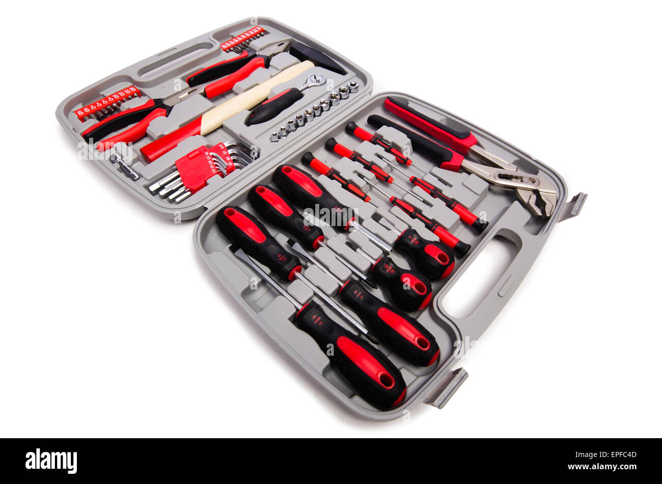 Toolkit isolated on the white background Stock Photo - Alamy