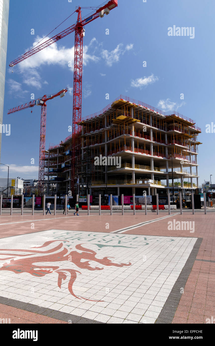 Construction work on the new Central Square Development next to the ...